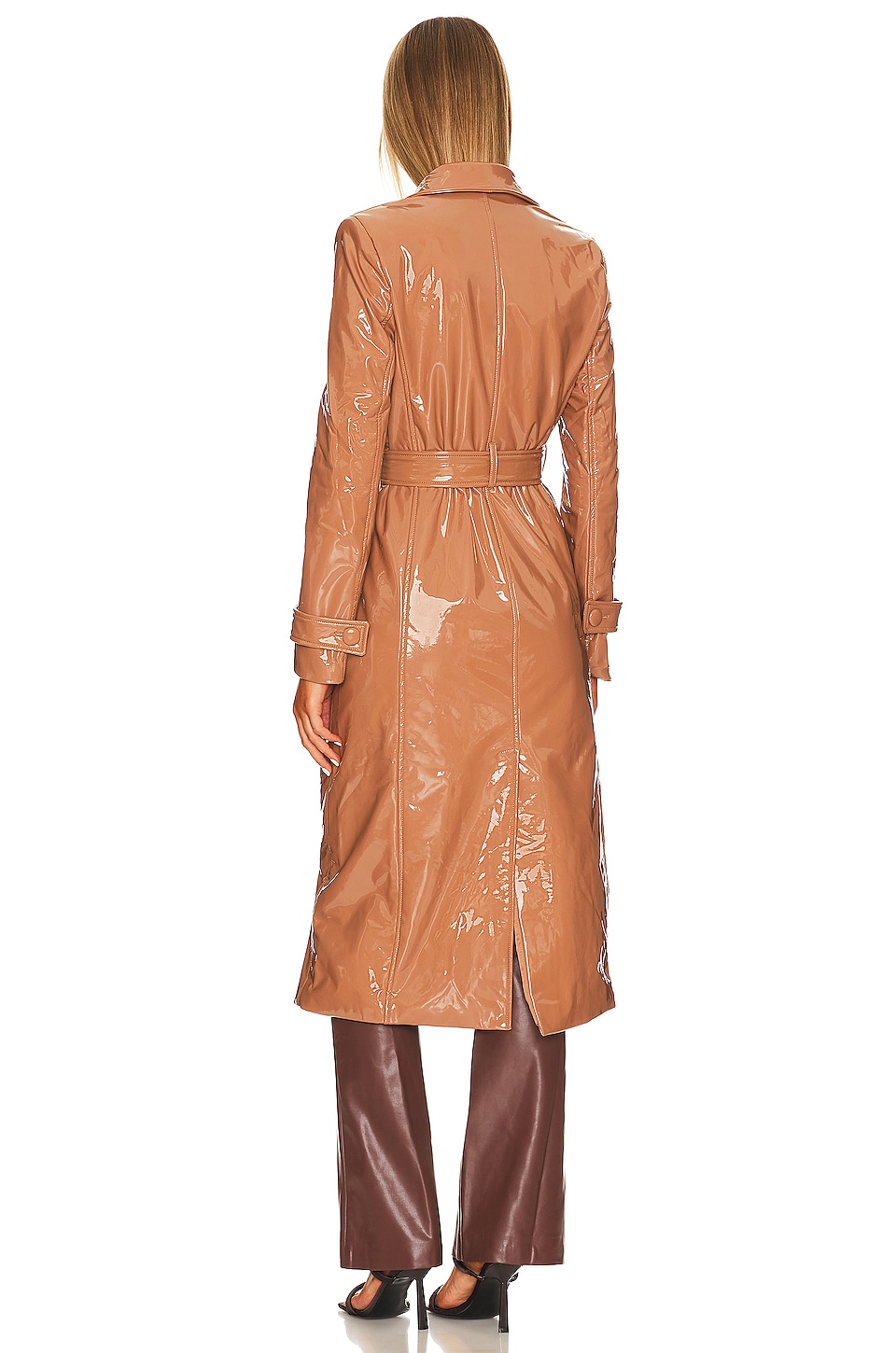 Bardot Hi-Shine Trench Coat in Camel | REVOLVE