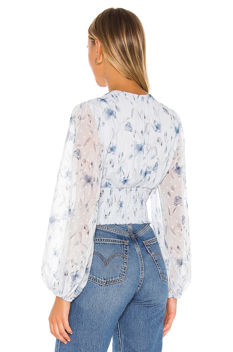 Bardot Mabel Top in Blue Lily Floral | REVOLVE