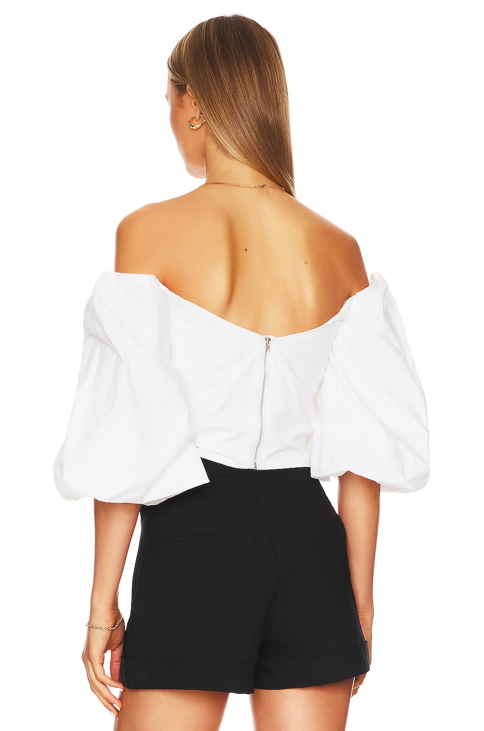 Bardot Eva Poplin Top in Orchid White | REVOLVE