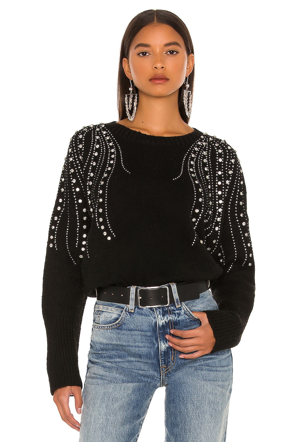 Steve Madden Drip Too Hard Sweater in Black | REVOLVE