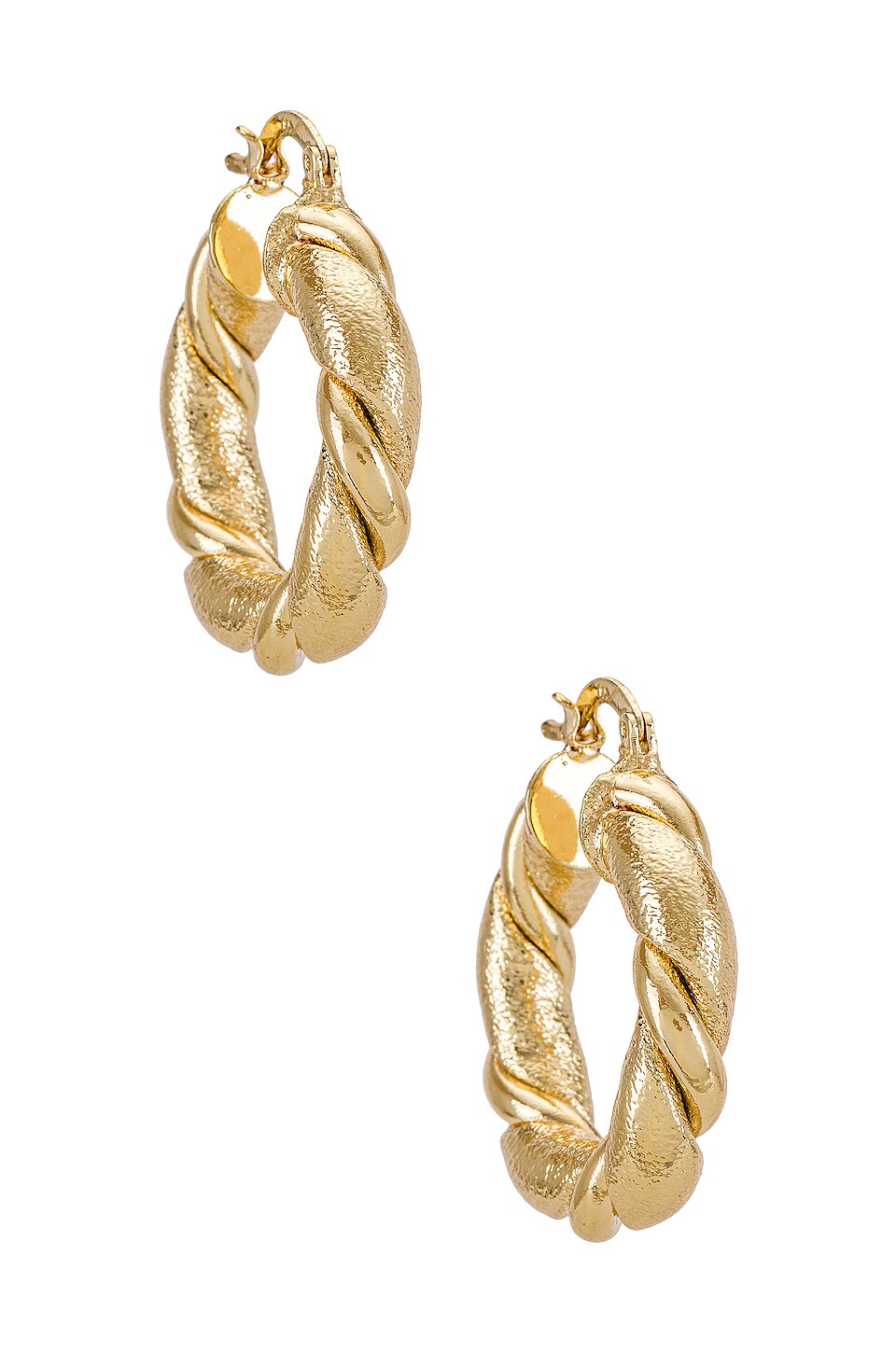 BRACHA Tahiti Small Hoops in Gold | REVOLVE