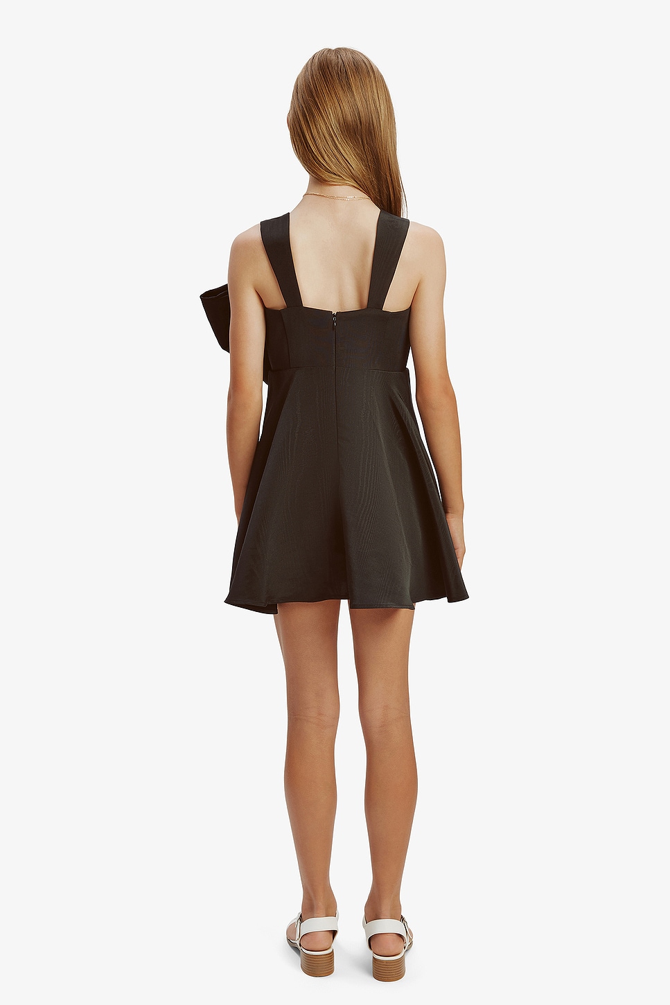 Bardot Junior Kids Stefania Mini Bow Dress in Black | REVOLVE