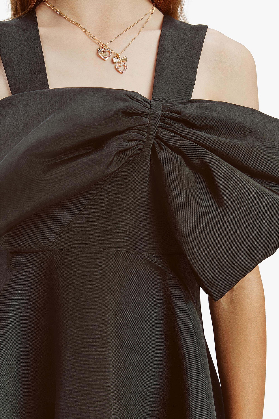 Bardot Junior Kids Stefania Mini Bow Dress in Black | REVOLVE