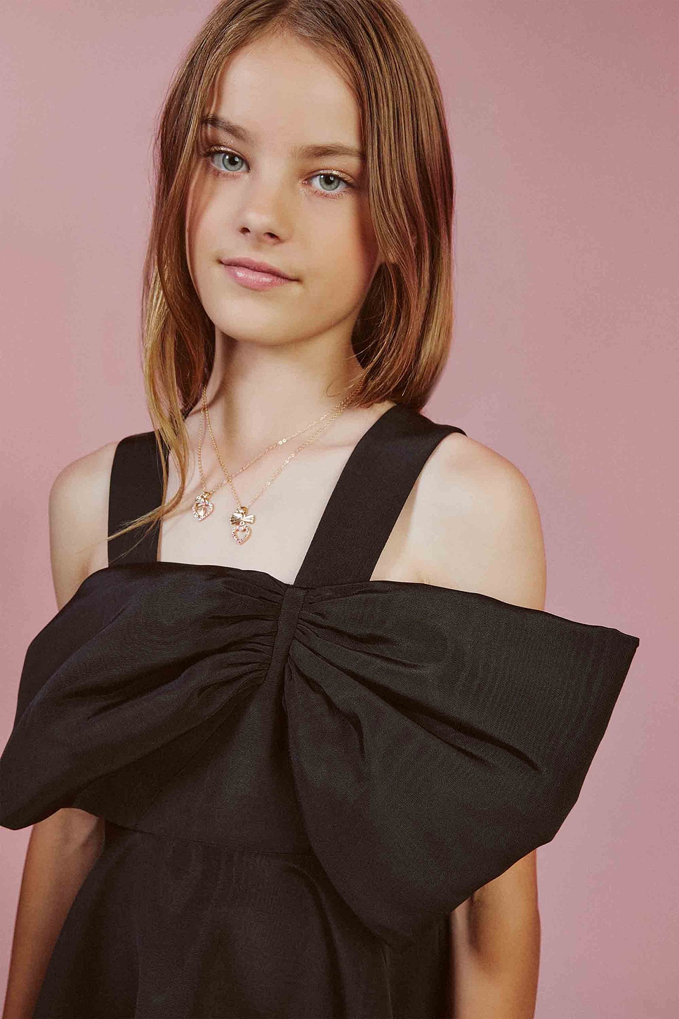 Bardot Junior Kids Stefania Mini Bow Dress in Black | REVOLVE