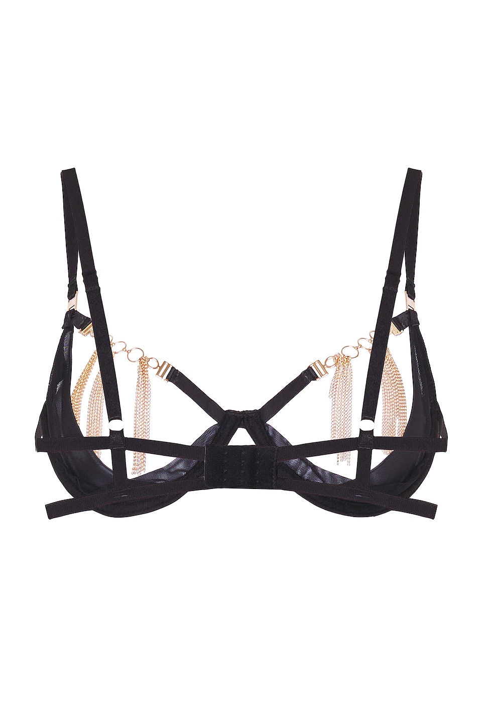 BLUEBELLA Aurora Open Bra in Black & Gold | REVOLVE