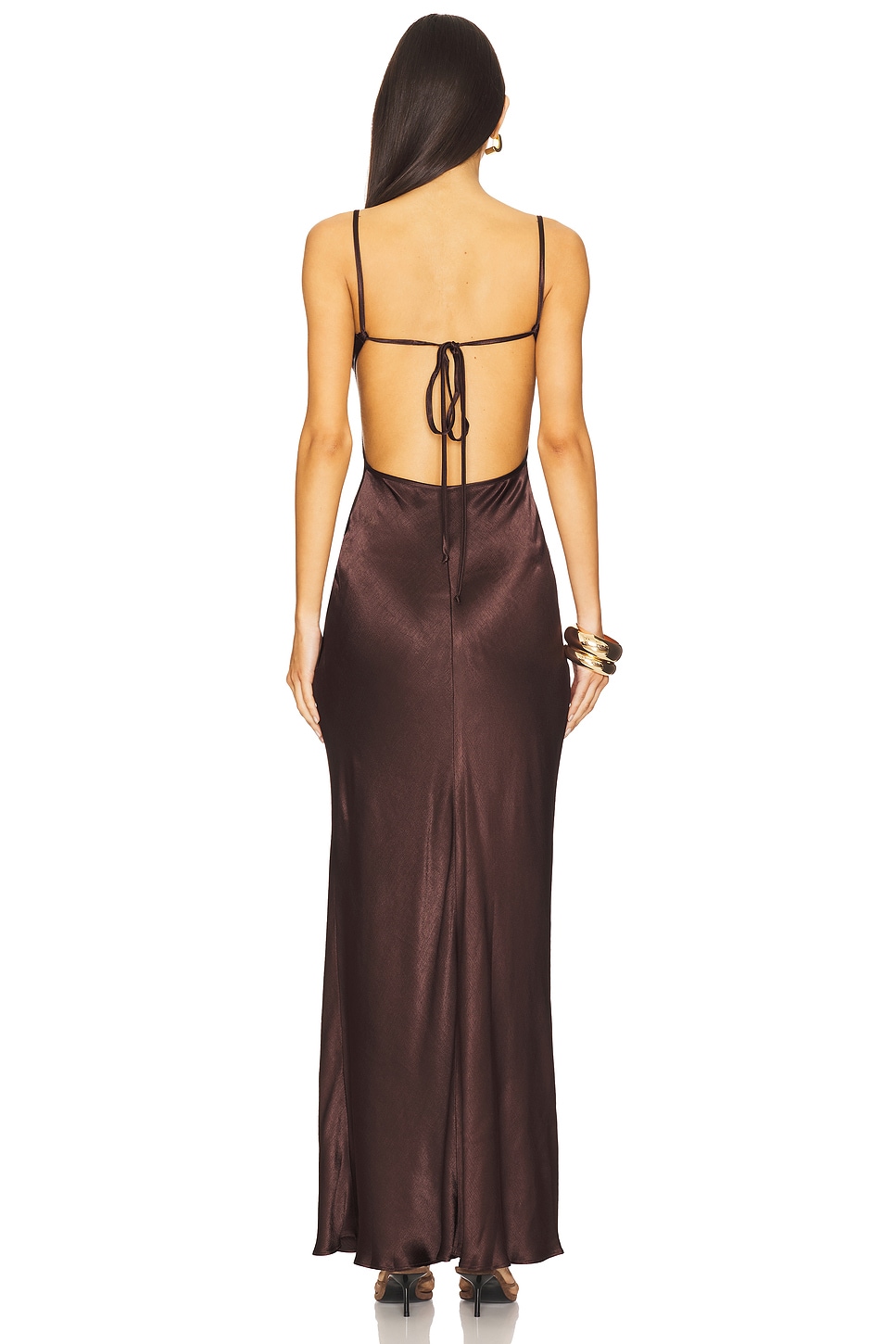 Bec + Bridge Sol Tie Maxi Dress in Dark Chocolate | REVOLVE