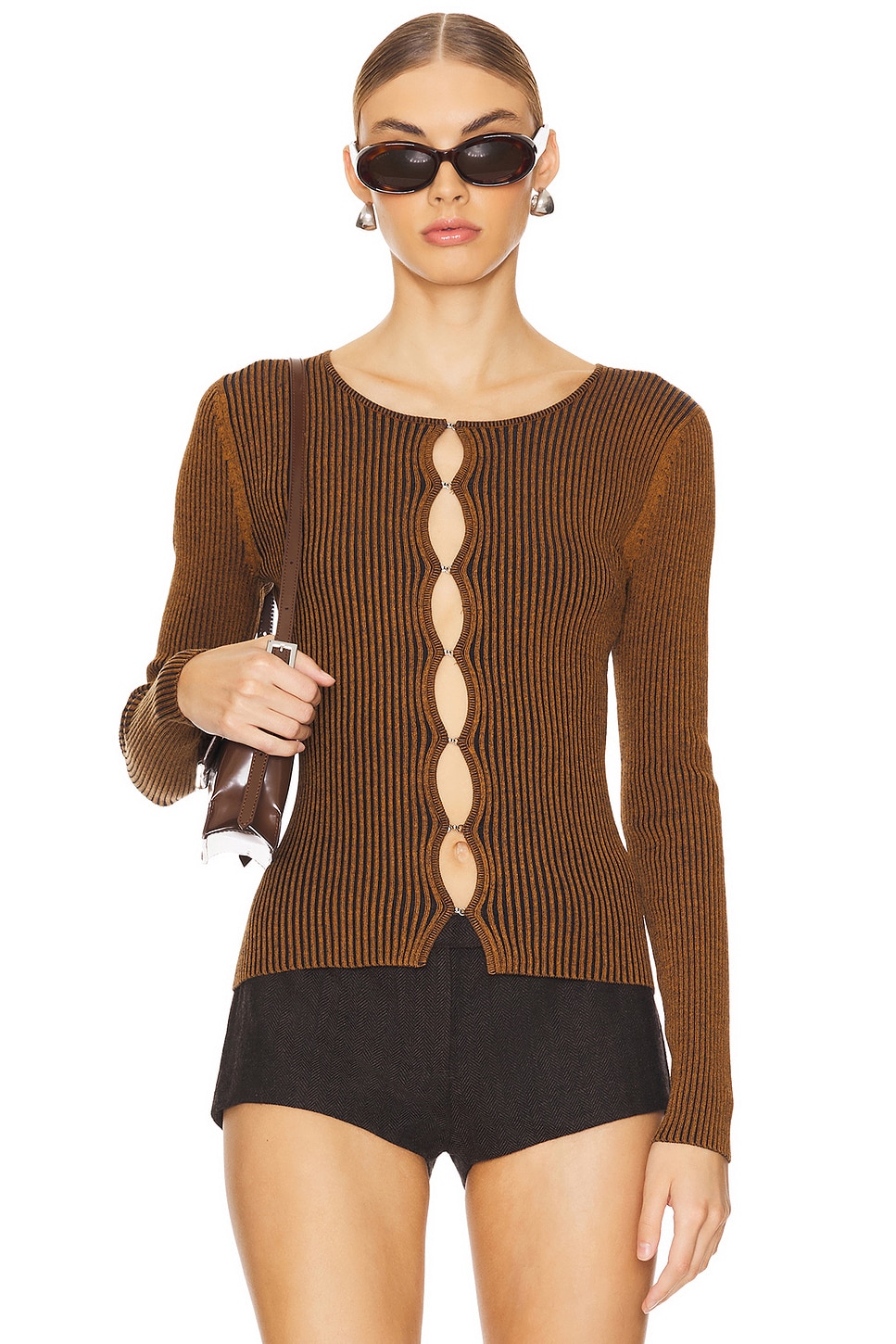 Bec + Bridge Laila Long Sleeve Knit Cardigan in Rust | REVOLVE