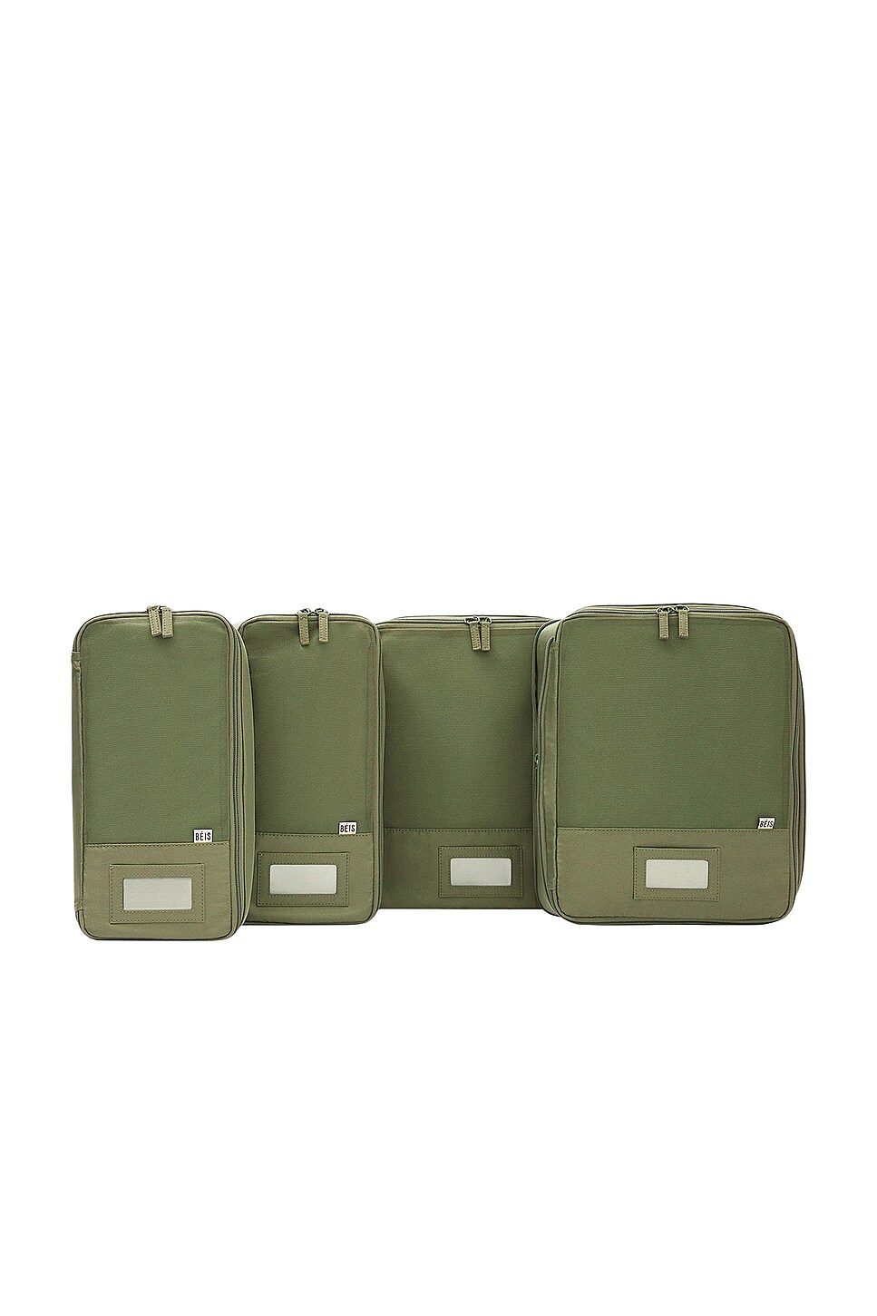 BEIS The Compression Packing Cubes 4pc in Olive | REVOLVE