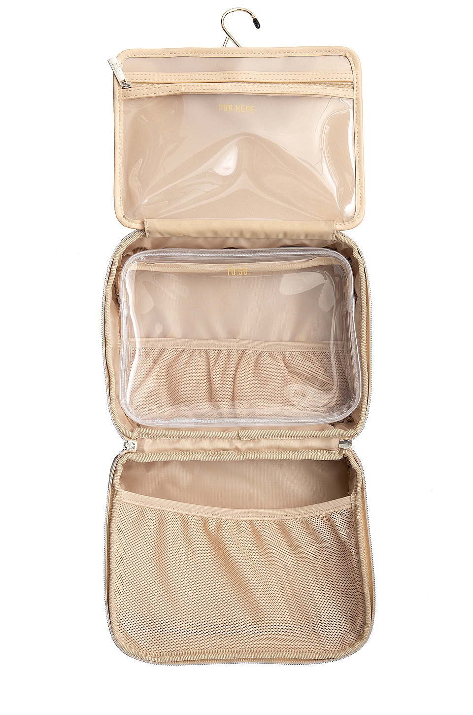 BEIS The Hanging Cosmetic Case in Beige | REVOLVE