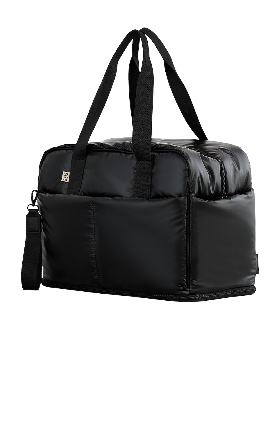 BEIS The Expandable Puffy Duffle in Black | REVOLVE