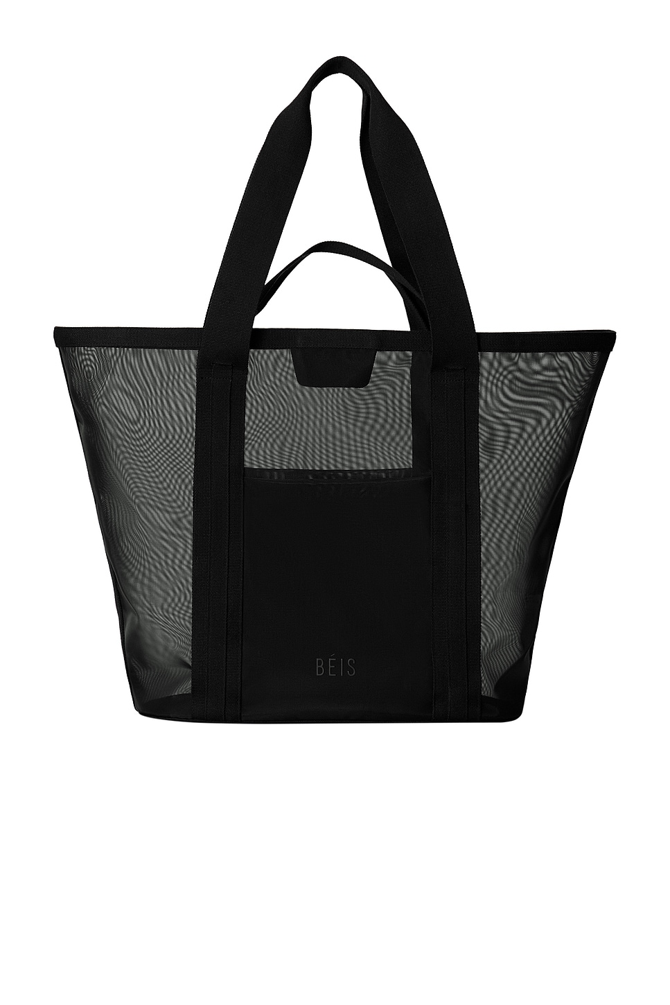 BEIS The Mesh Beach Tote Bag in Black | REVOLVE