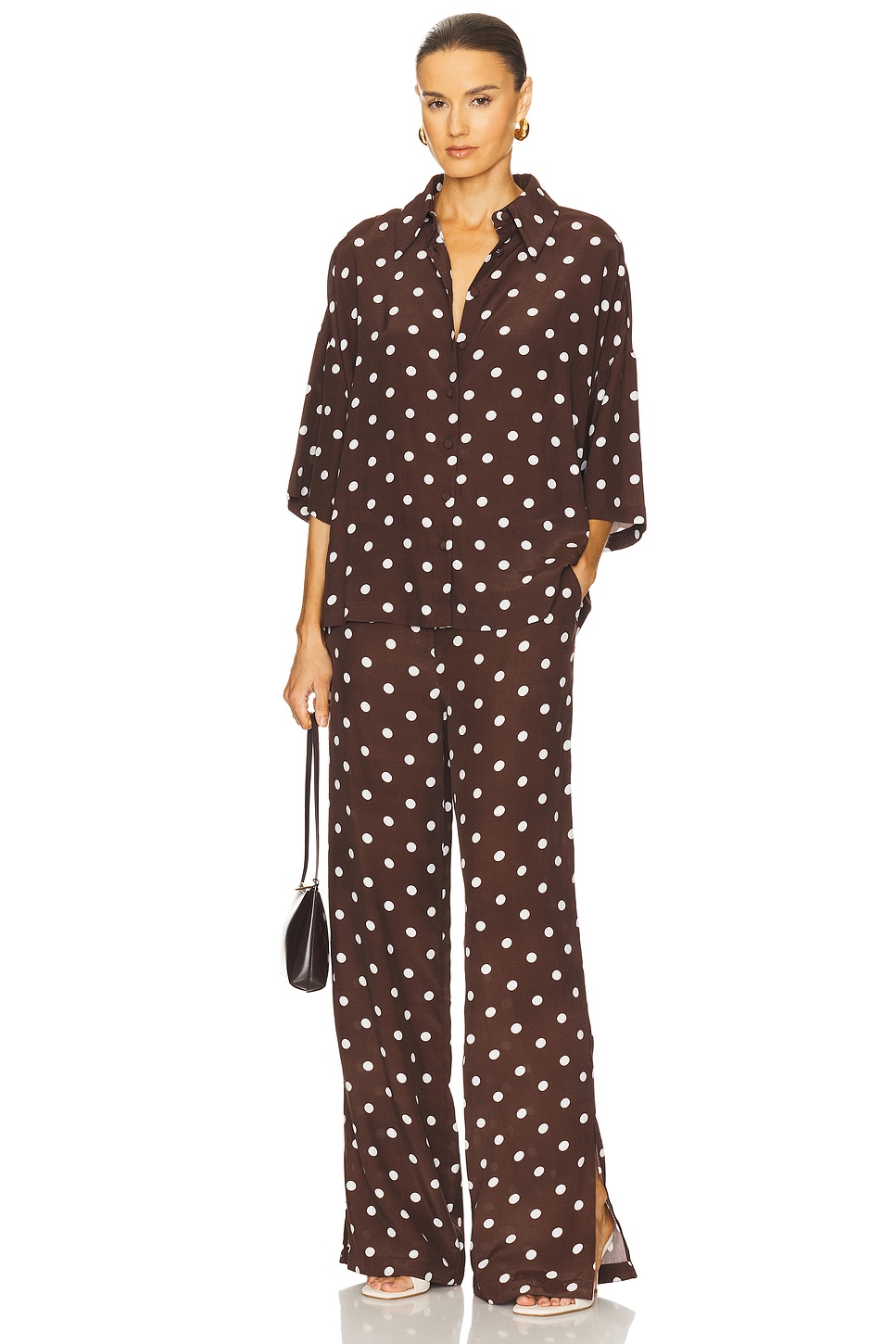 HEMANT AND NANDITA Pant in Brown & White | REVOLVE