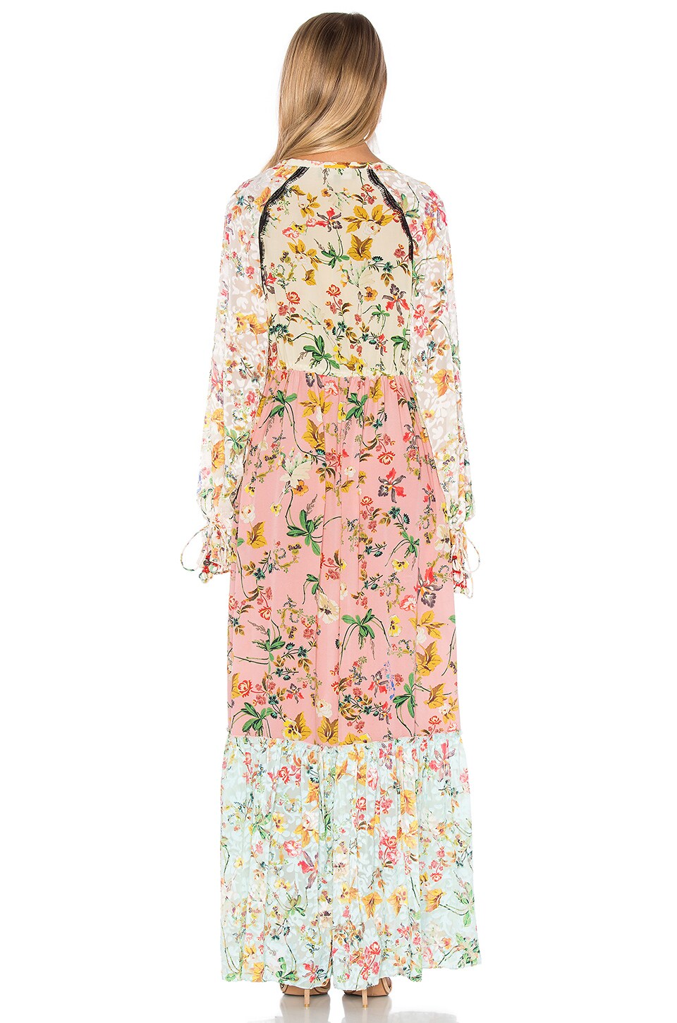HEMANT AND NANDITA Cape Maxi Dress in Multi Chinese Floral | REVOLVE