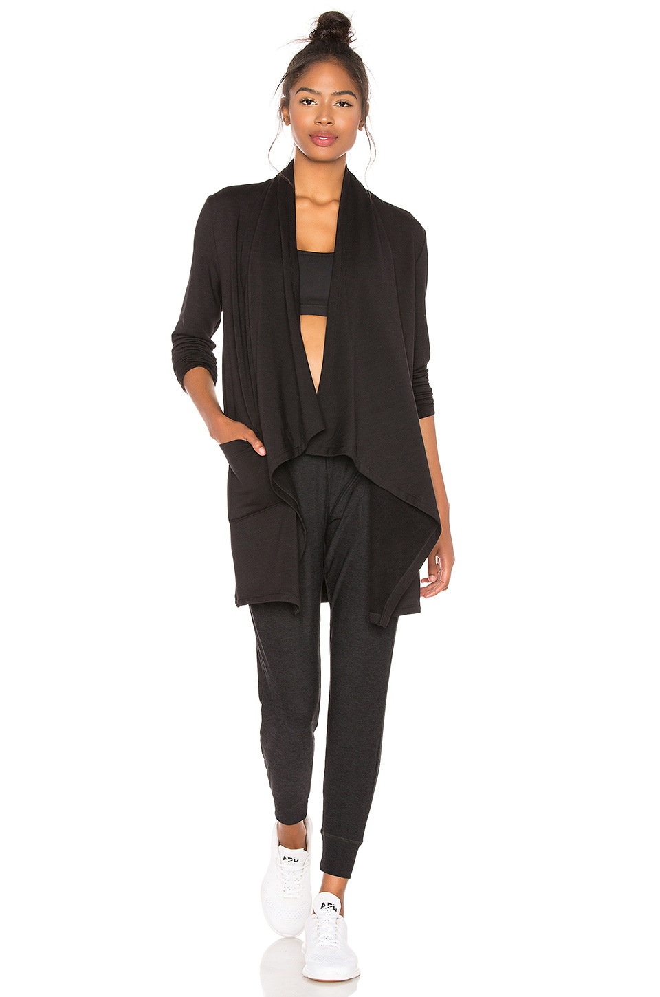 Beyond Yoga Everyday Drape Cardigan in Black | REVOLVE