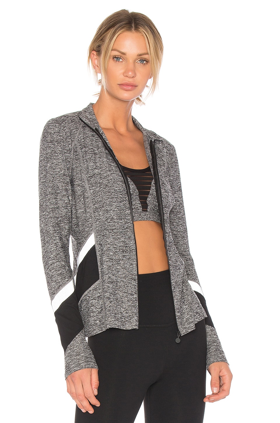 Beyond Yoga Refraction Jacket in Black White | REVOLVE