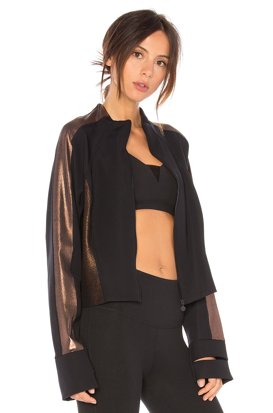 Beyond Yoga Soleil Zip Up Jacket in Black | REVOLVE