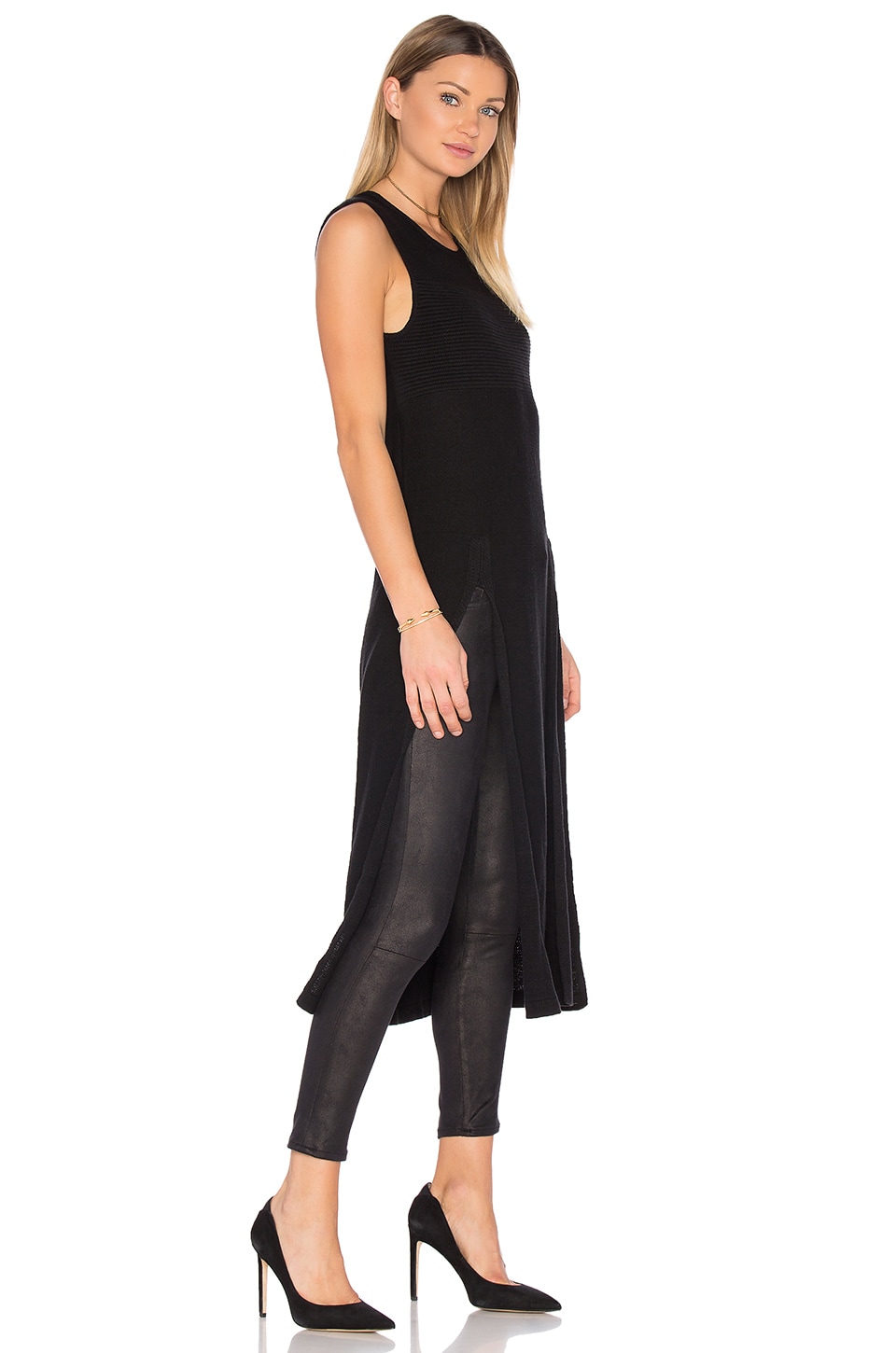 BCBGeneration High Slit Top in Black | REVOLVE