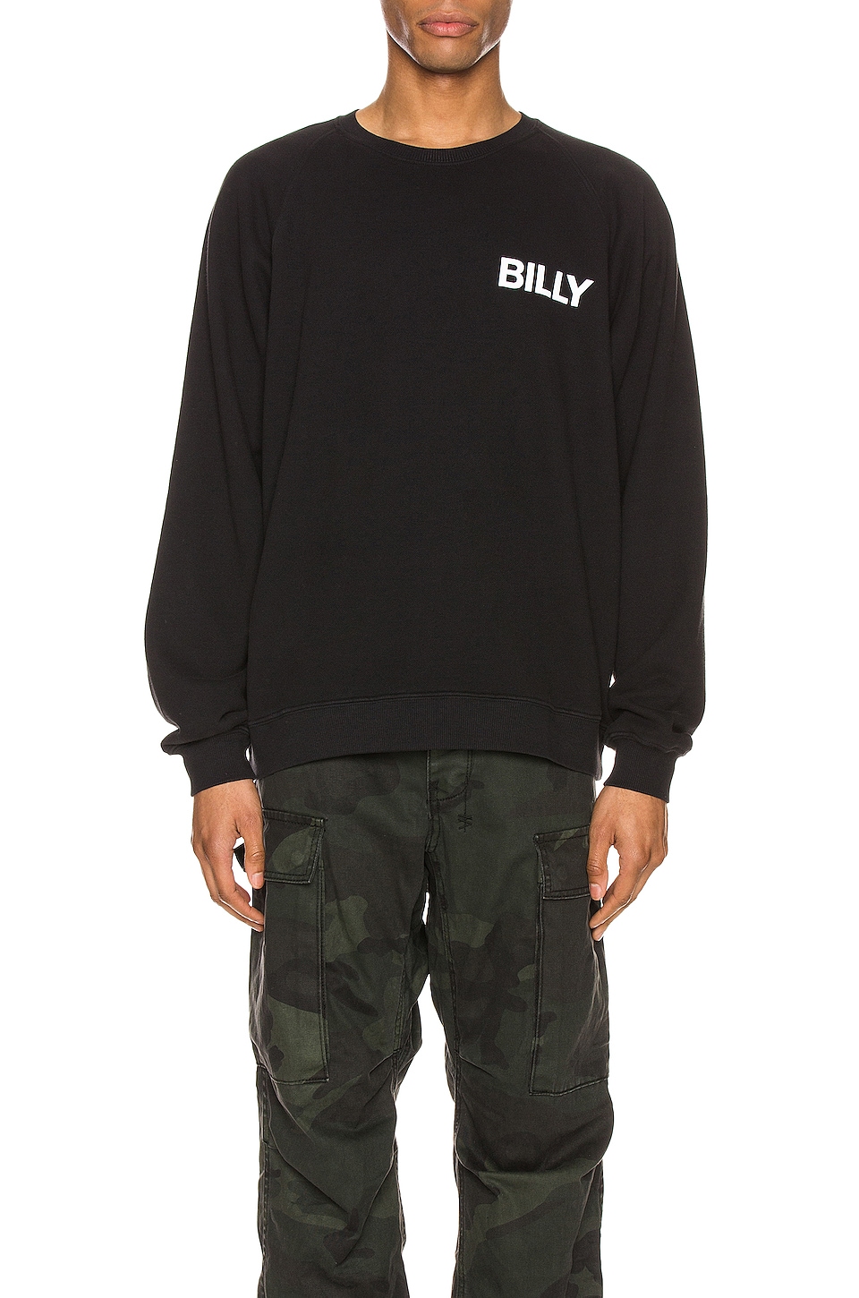 Billy Cloud Crewneck Sweatshirt w/ Billy Logo in Black | REVOLVE