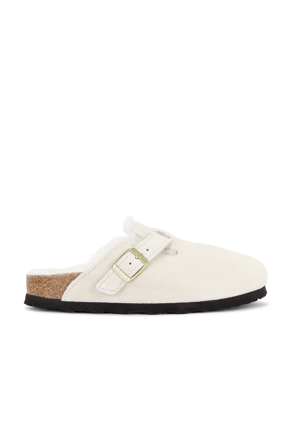 BIRKENSTOCK Boston Shearling Clog in Antique White | REVOLVE