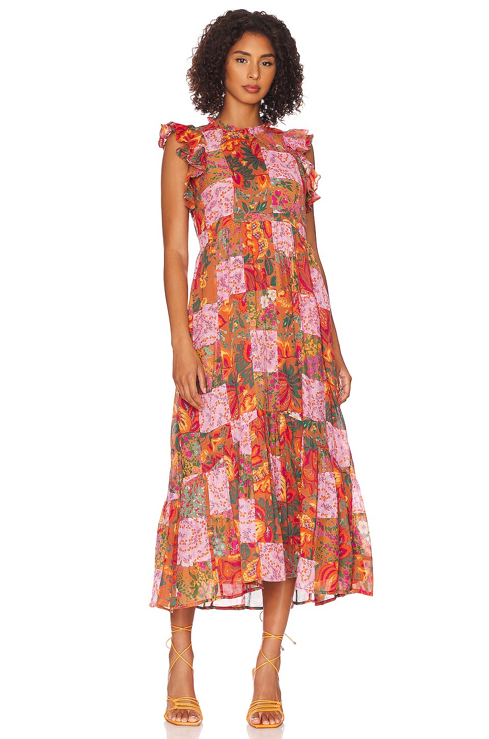 Banjanan x REVOLVE Hannah Midi Dress in Patchwork Design | REVOLVE
