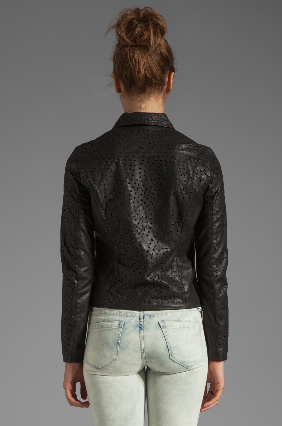 BLANKNYC Laser Cut Leather Jacket in Cookie Cutter | REVOLVE