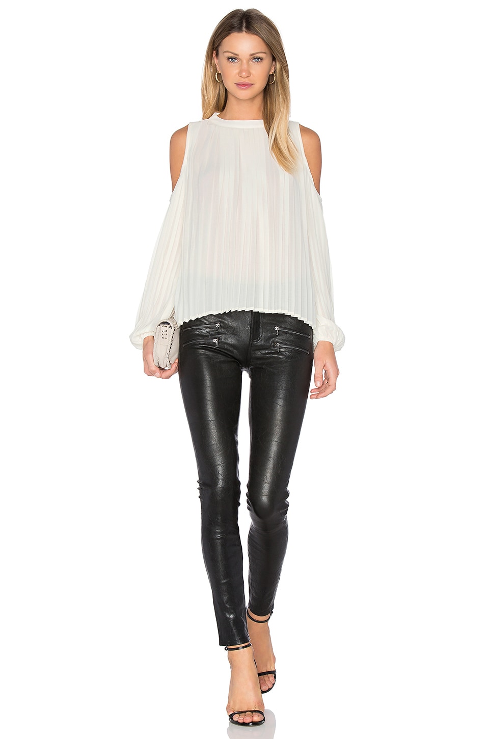 BLAQUE LABEL Pleated Blouse in Creme | ModeSens