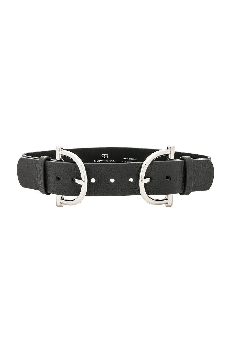 B-Low the Belt Blake Double Belt in Black & Silver | REVOLVE