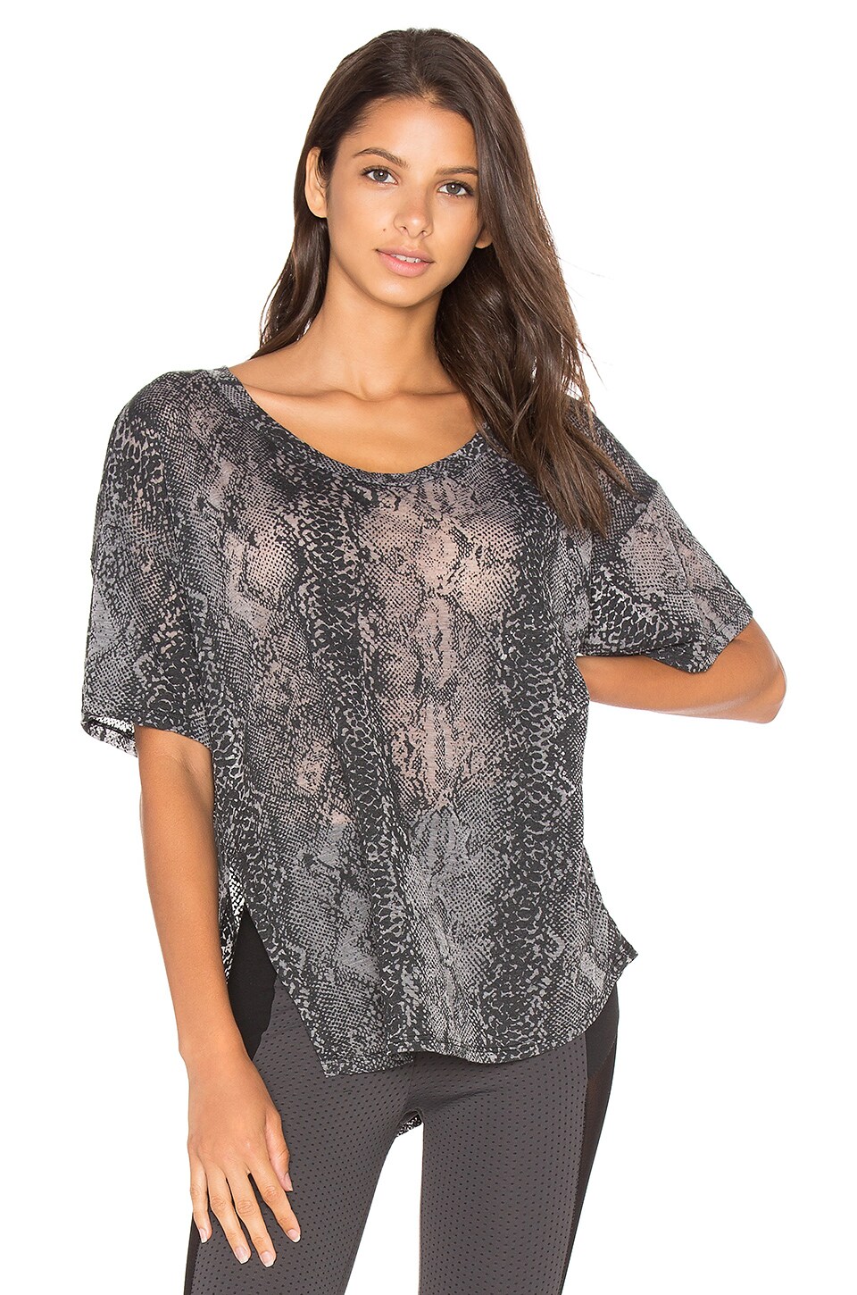 Blue Life Side Slit Best Bum Tee in Steel Snake | REVOLVE