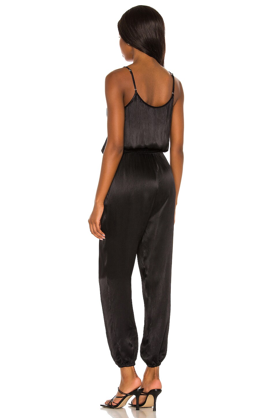 Bobi BLACK Sleek Textured Jumpsuit in Black | REVOLVE