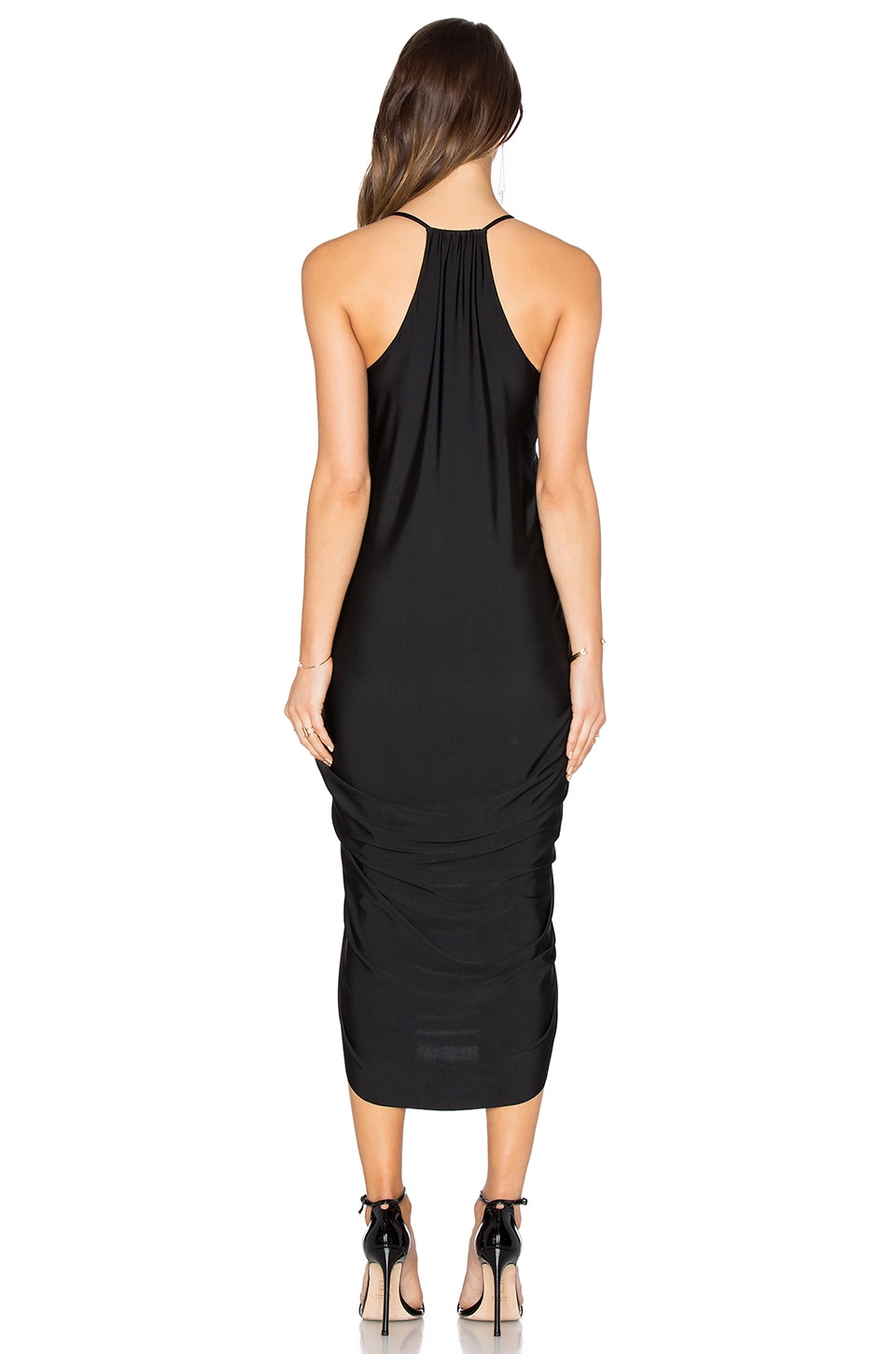 Bobi BLACK Luxe Liquid Jersey Tank Dress in Black | REVOLVE