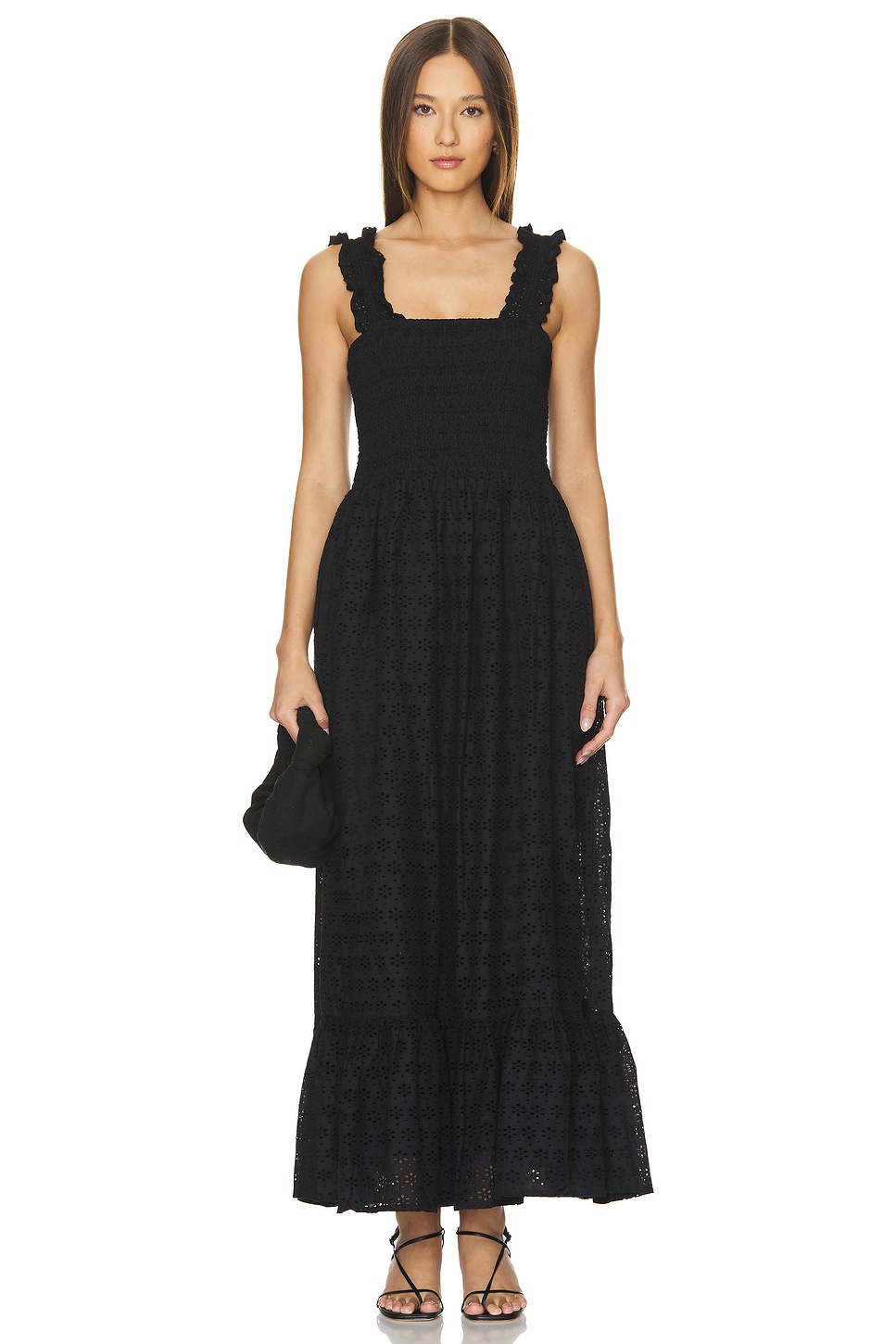 Bobi Eyelet Dress in Black | REVOLVE