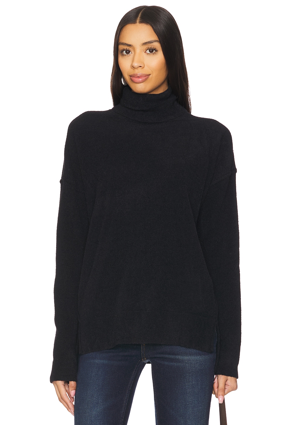 Bobi Turtleneck Pullover in Black | REVOLVE