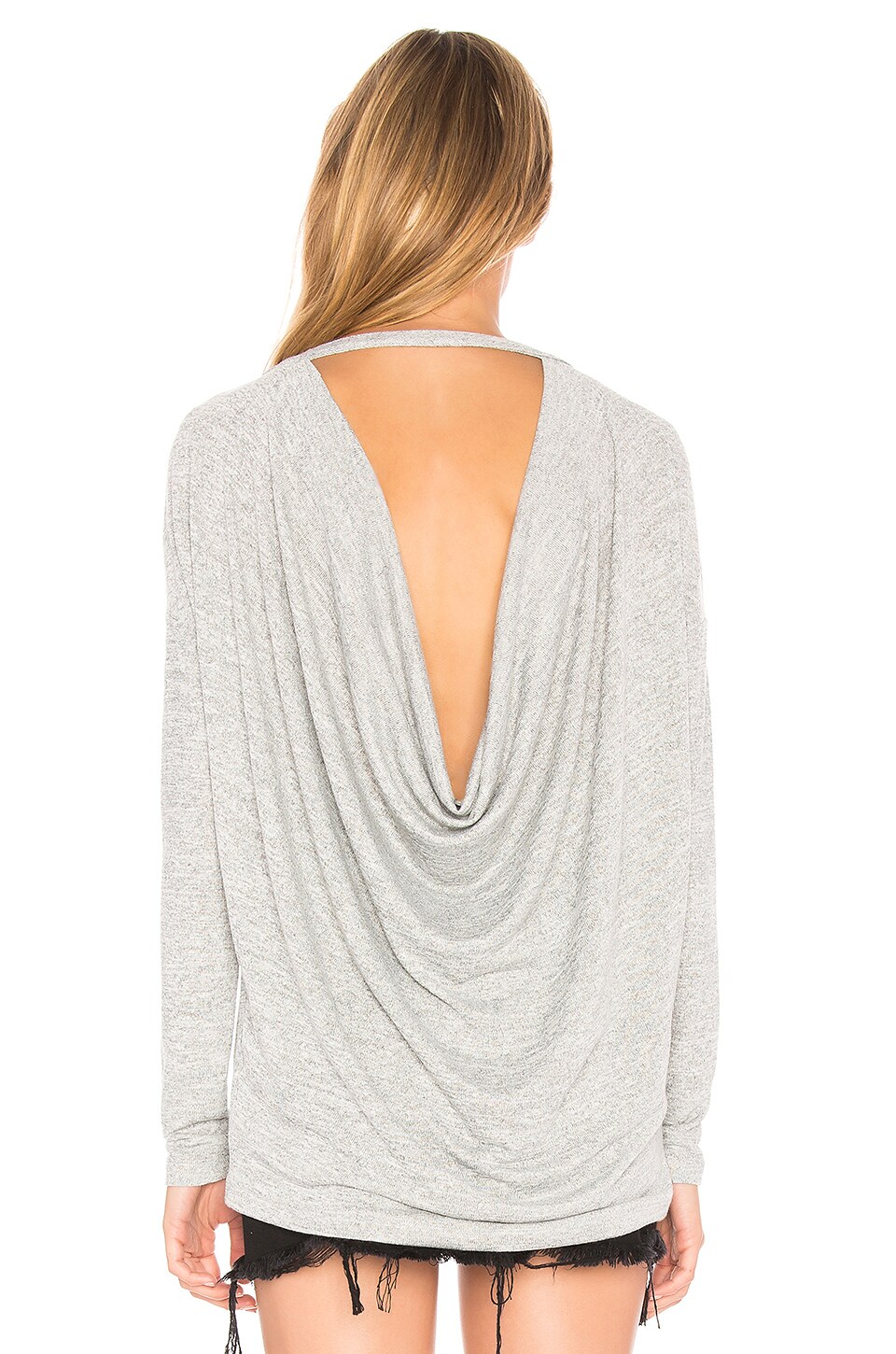 Bobi Open Back Sweater in Grey | REVOLVE