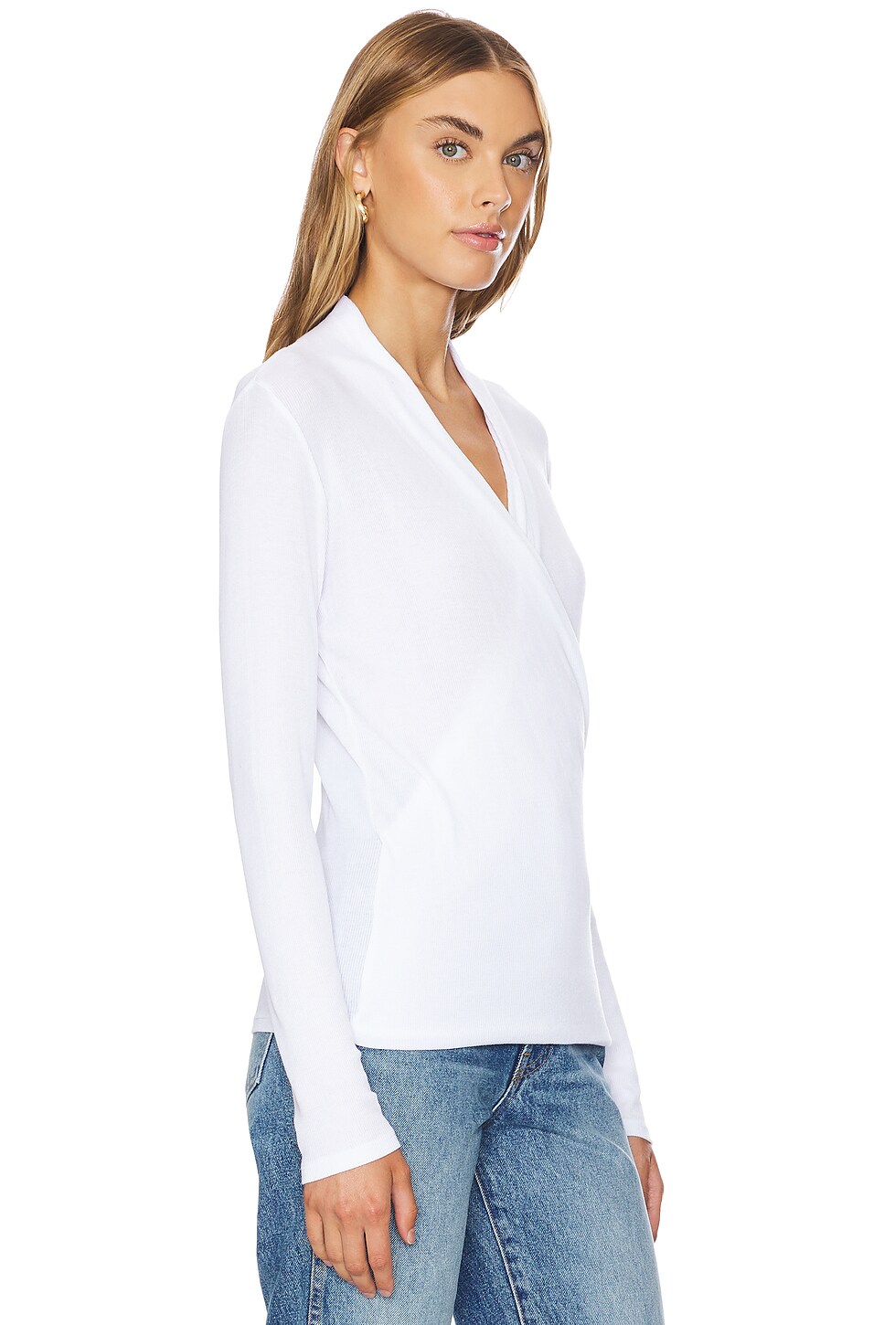 Bobi Wrap Top in White | REVOLVE