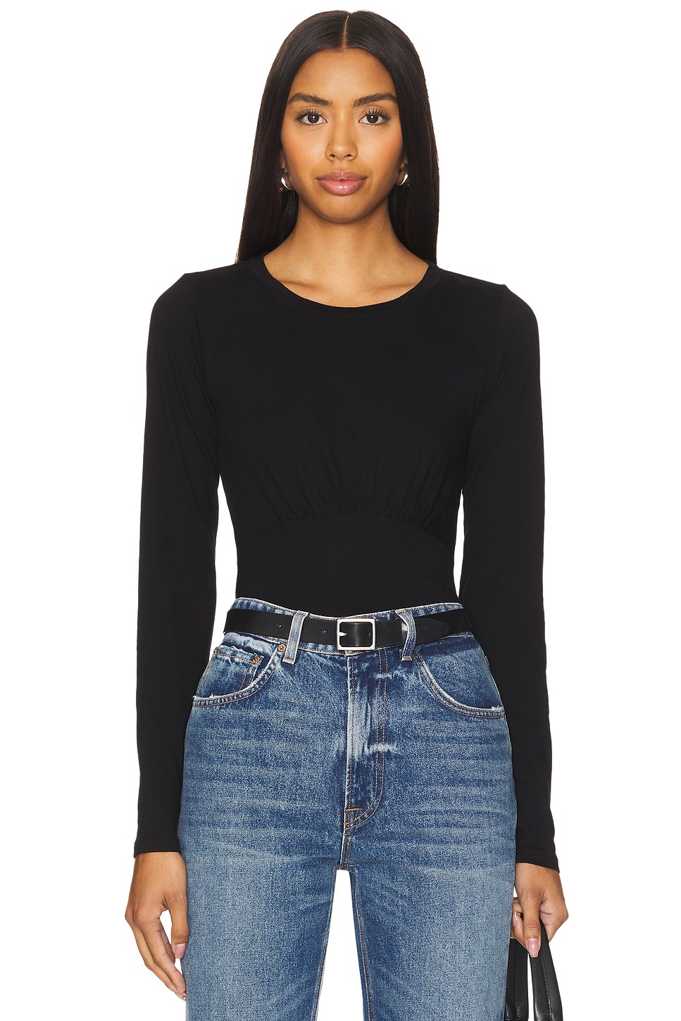 Bobi Long Sleeve Tee in Black | REVOLVE
