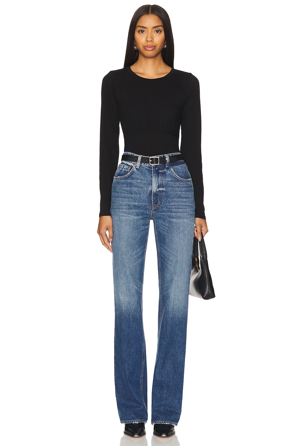 Bobi Long Sleeve Tee in Black | REVOLVE