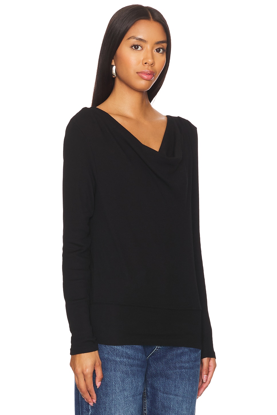 Bobi Long Sleeve Blouse in Black | REVOLVE