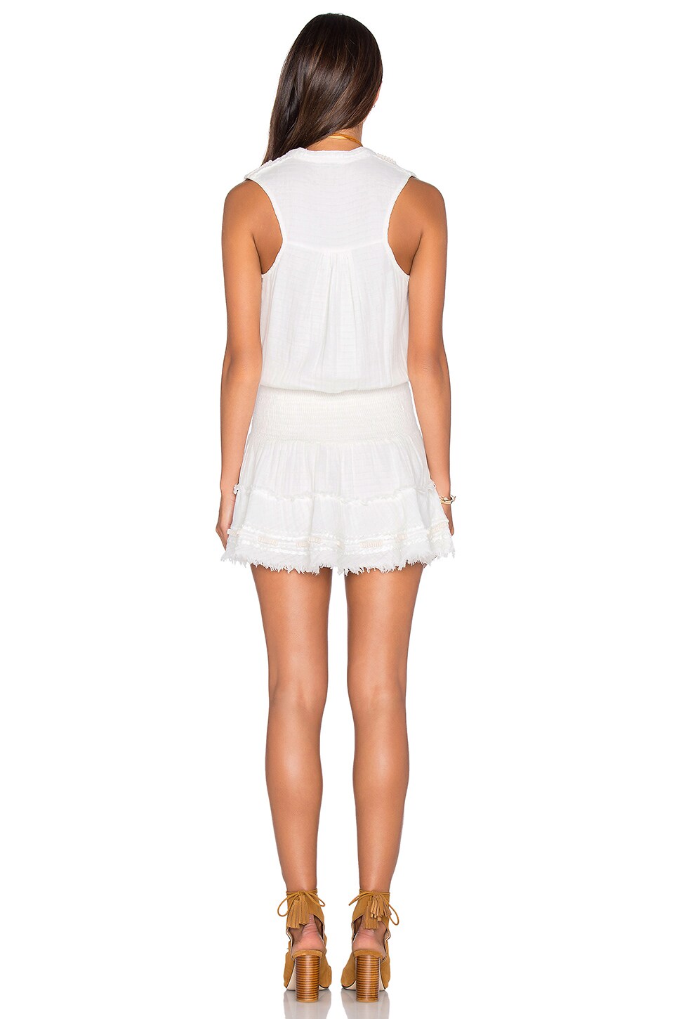 boemo Smock Mini Dress in Eggshell | REVOLVE