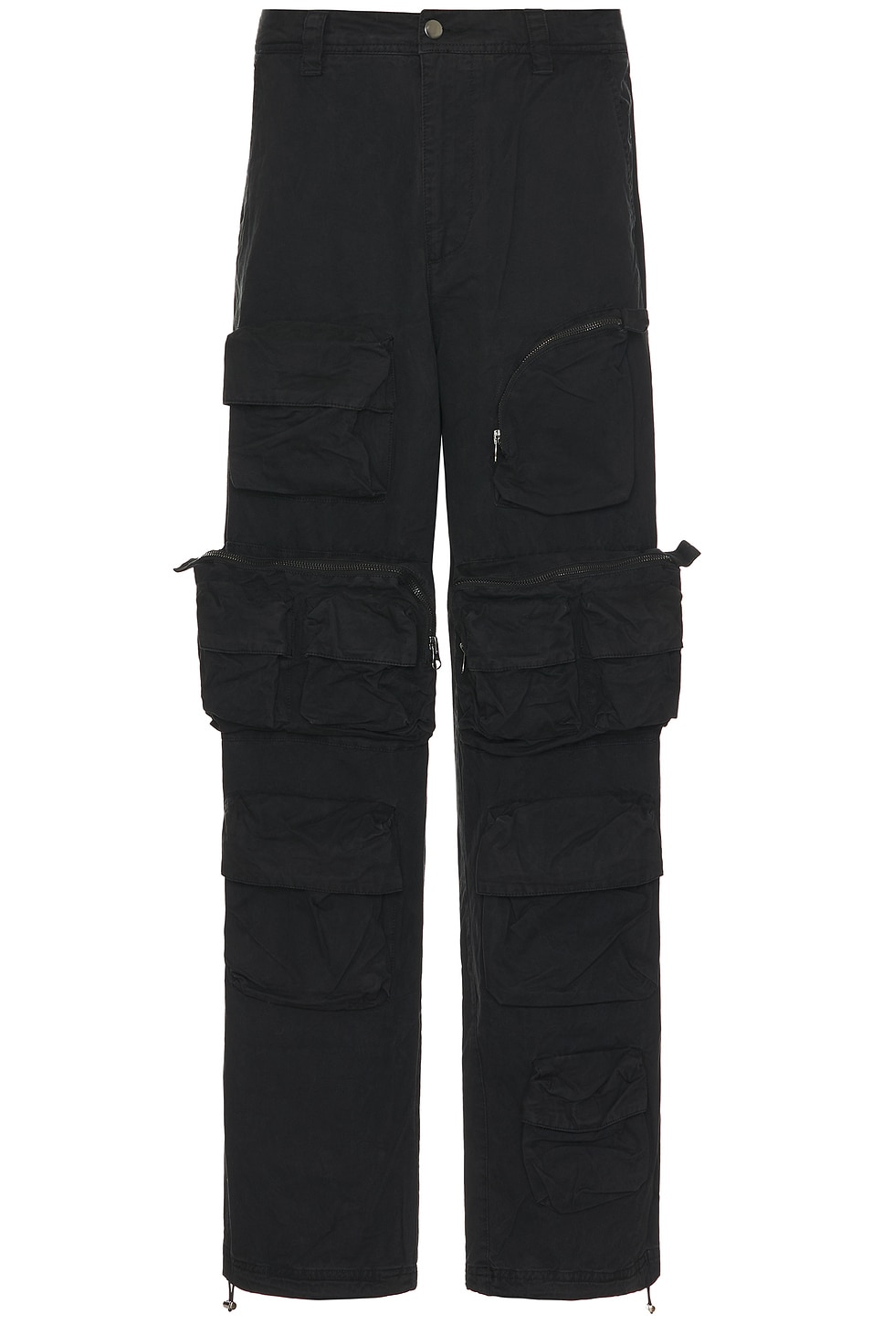 Boiler Room Garment Dye Block Cargo Pant in Washed Black | REVOLVE