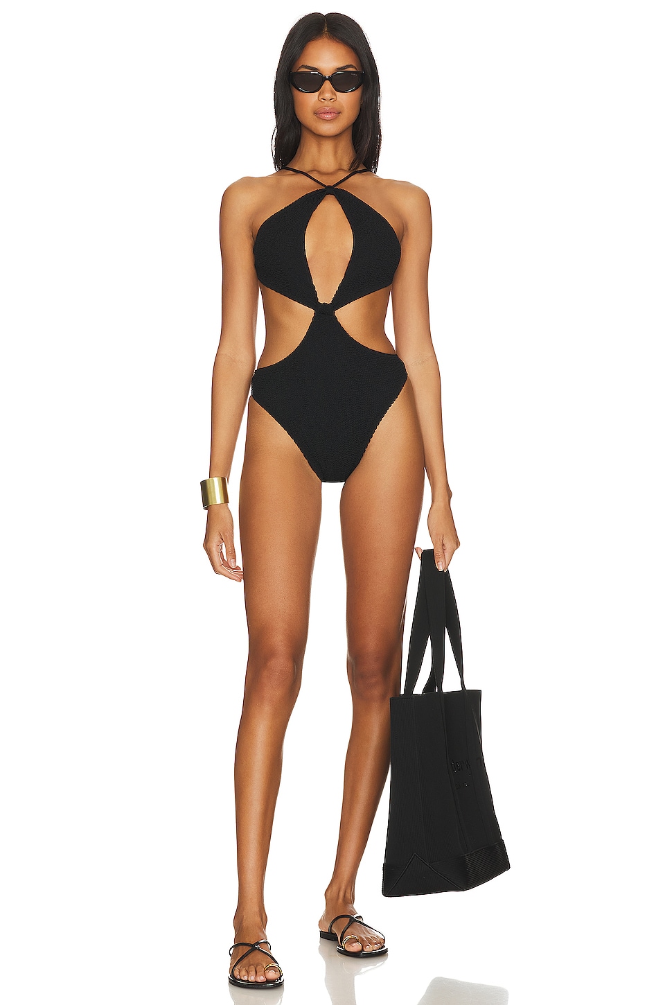 Bond Eye Naira One Piece in Black Eco | REVOLVE