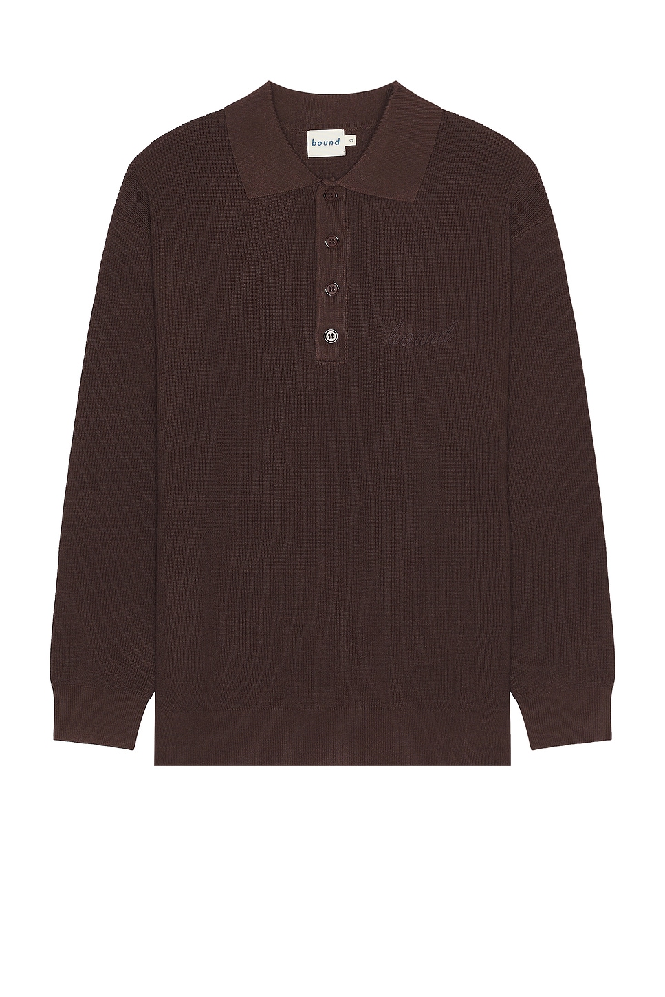 Bound Ennio Long Sleeve Polo in ENNION BROWN | REVOLVE
