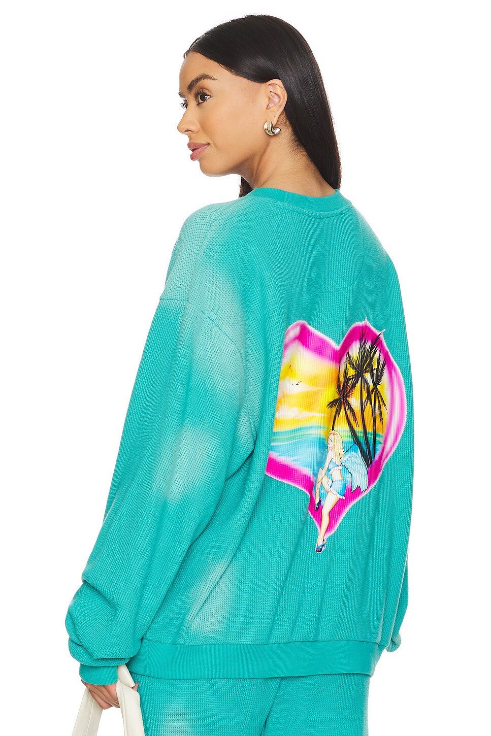 Boys Lie Boardwalk Thermal Kara Crew in Turqoise | REVOLVE