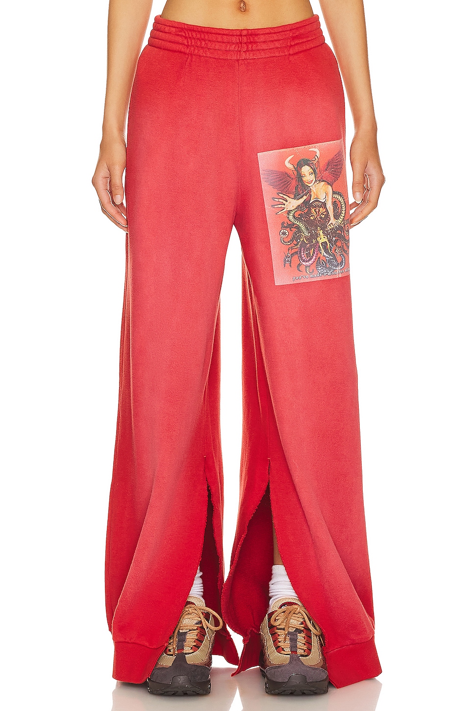 Boys Lie Your Creation Interlock Pants in Red | REVOLVE