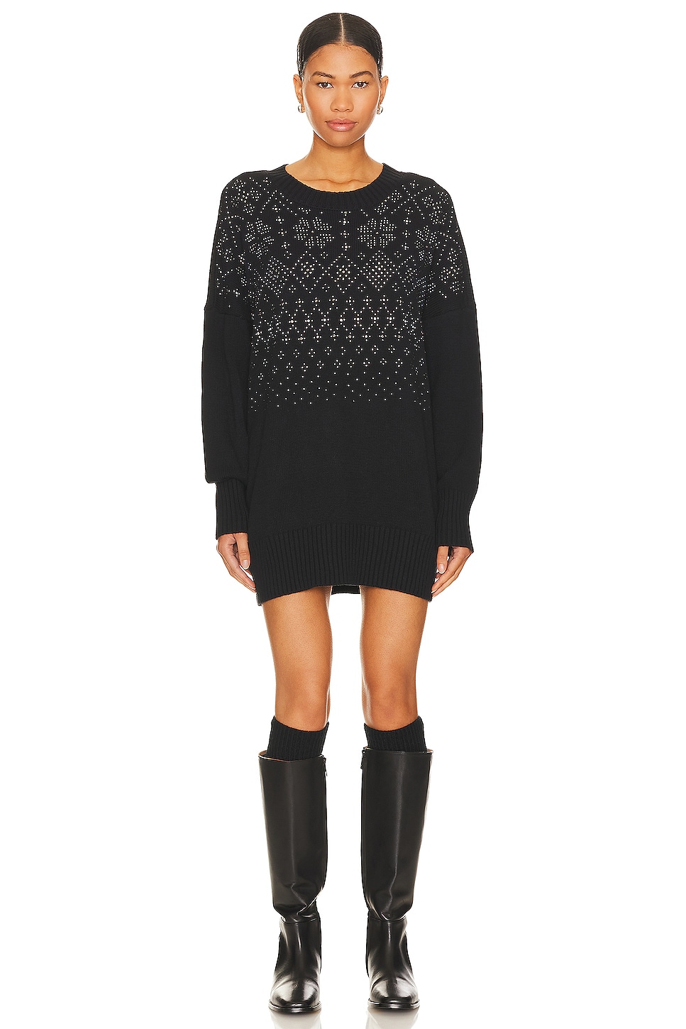 BEACH RIOT Vivienne Dress in Blizzard Fairisle | REVOLVE