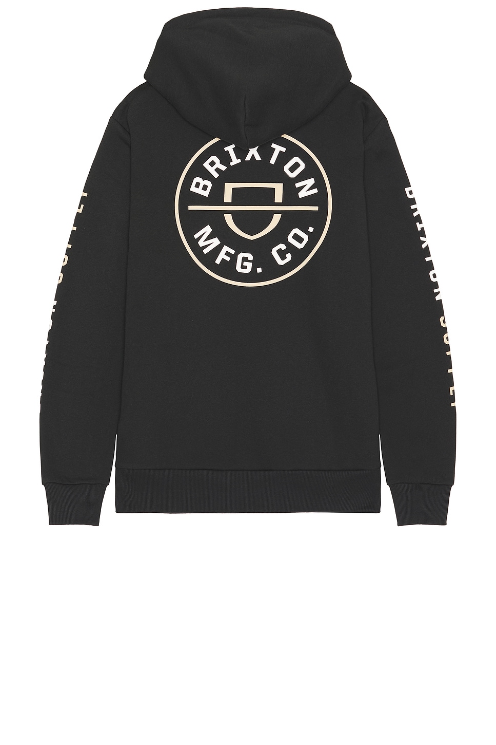 Brixton Crest Hoodie in Black, Sand, & White | REVOLVE