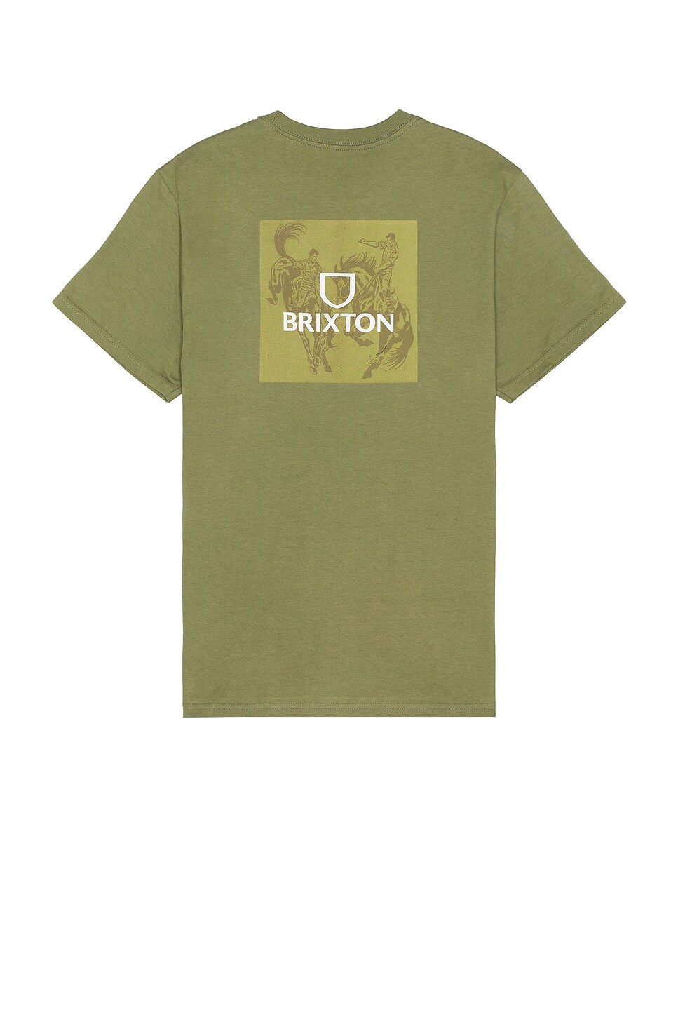 Brixton Alpha Square Short Sleeve Standard Tee in Olive Surplus | REVOLVE