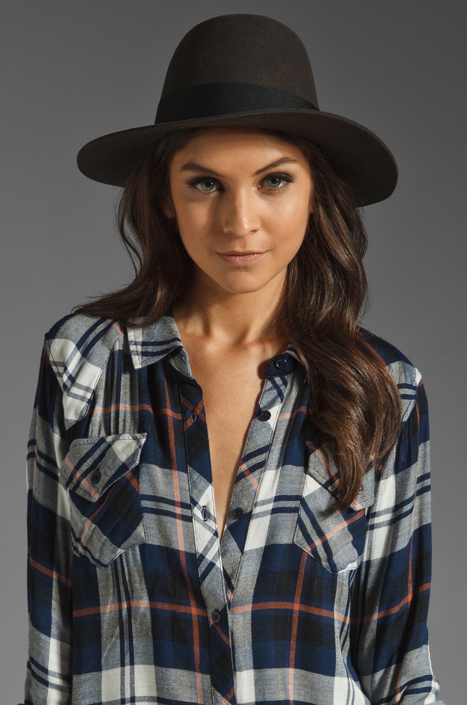 Brixton Count Hat in Charcoal | REVOLVE