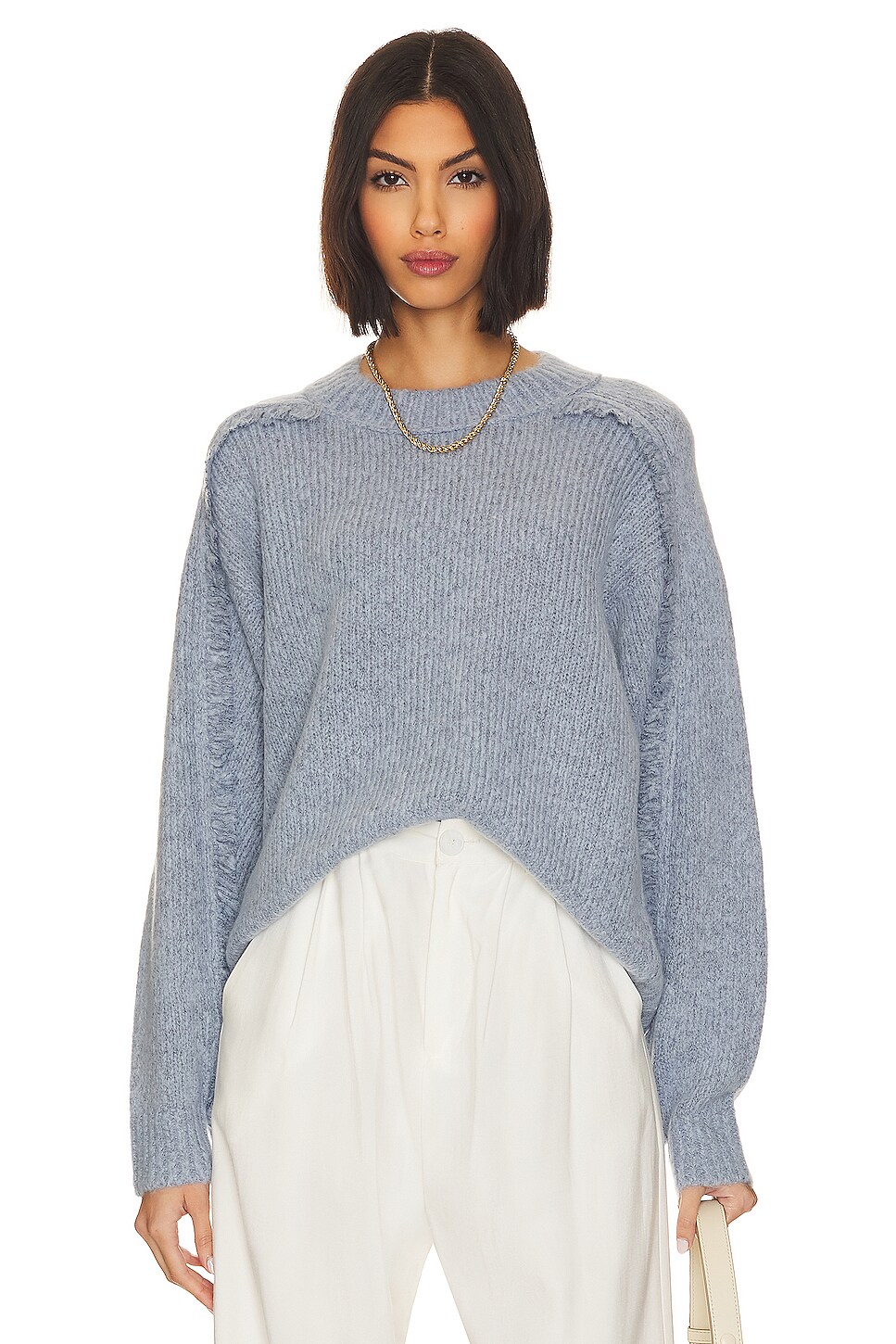 Brochu Walker Aimee Fringe Crew in Lucia Blue | REVOLVE