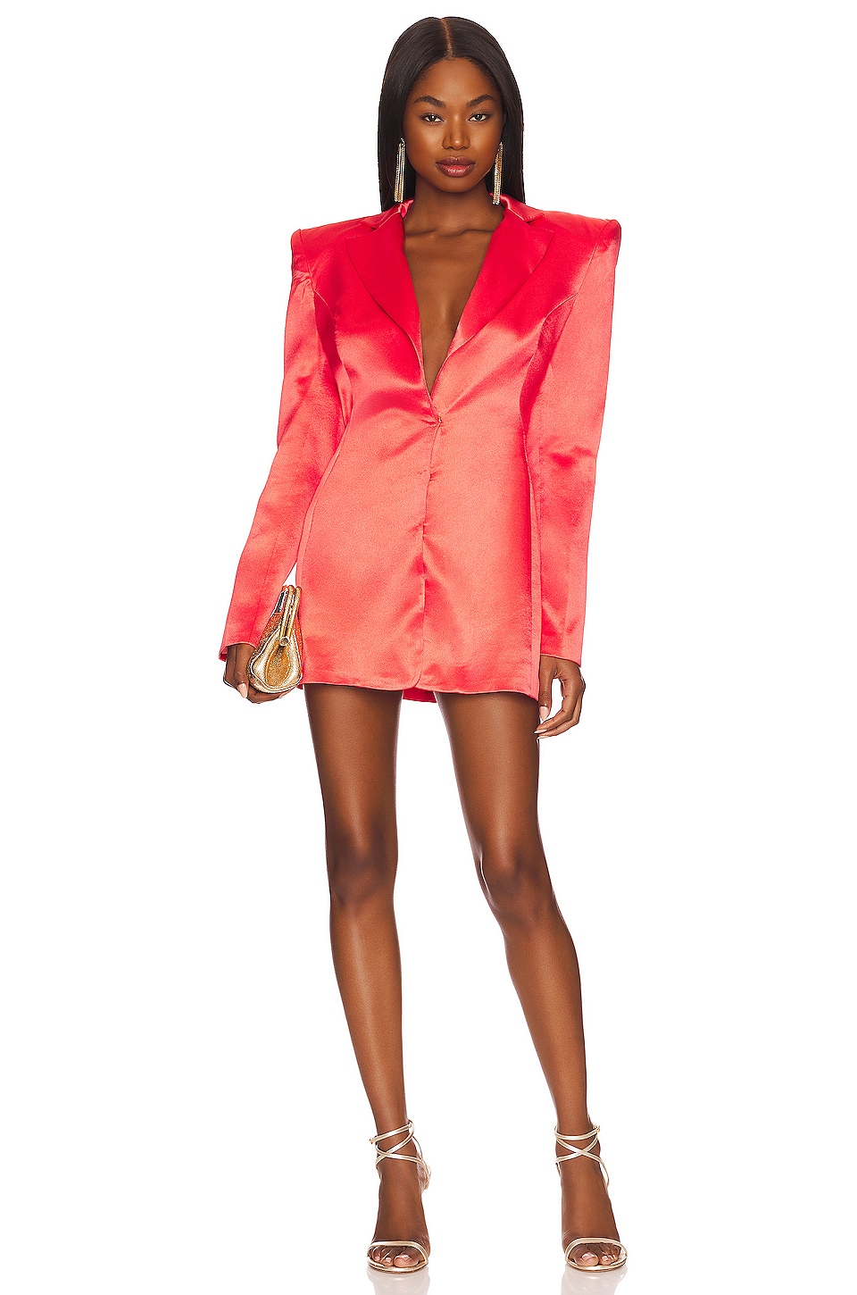 Bronx and Banco Zizi Blazer in Neon Coral | REVOLVE