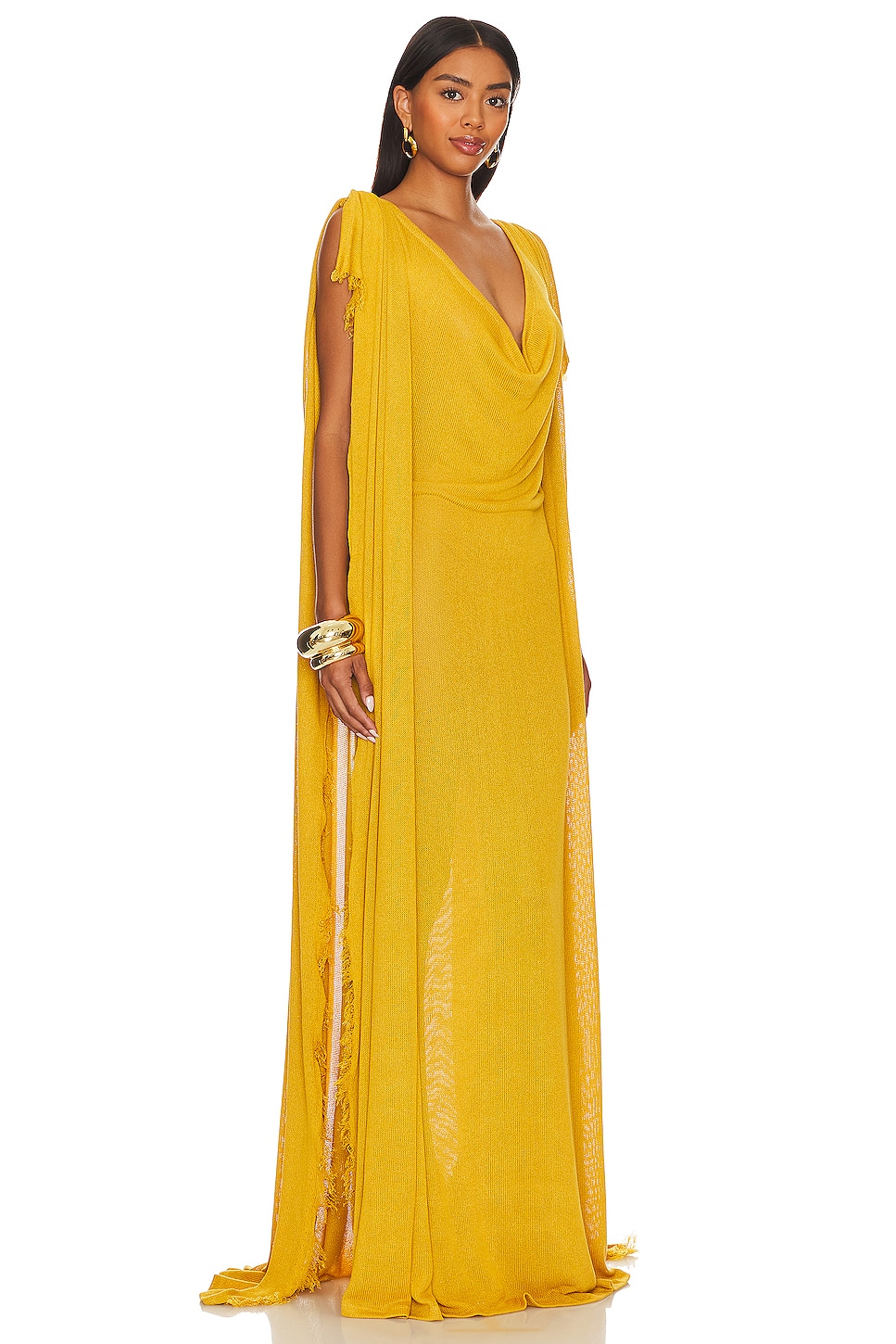 Bronx and Banco Kahlia Gown in Mustard | REVOLVE